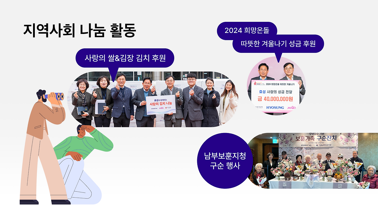 효성과 함께 하는 따뜻한 연말 나눔으로 함께 하겠습니다
