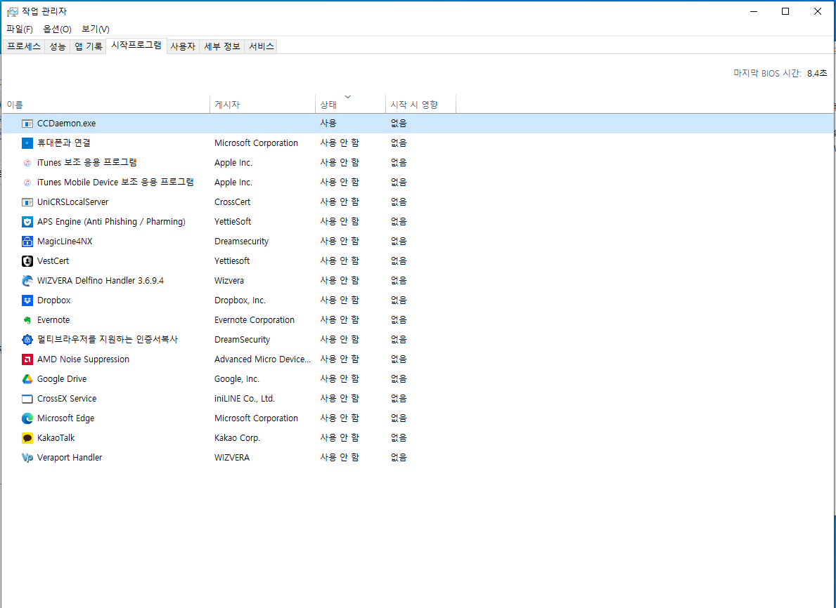 ccdaemon 프로그램 정보와 삭제 방법