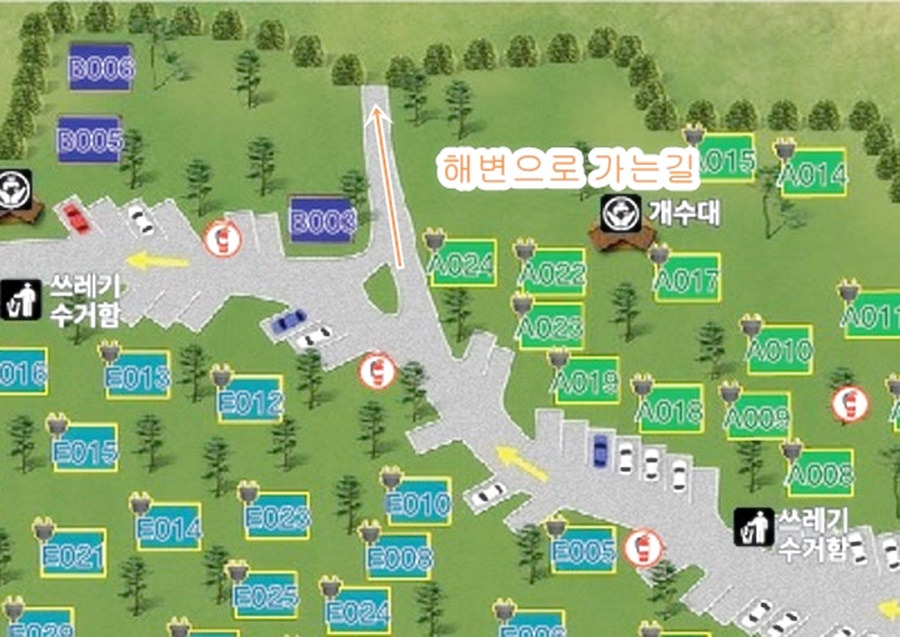 캠핑 국립공원 태안 몽산포 자동차 야영장 시설정보 및 명당