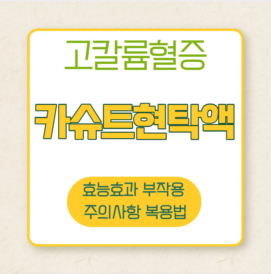 카슈트현탁액 부작용 효능 효과 주의사항 복용법 고칼륨혈증