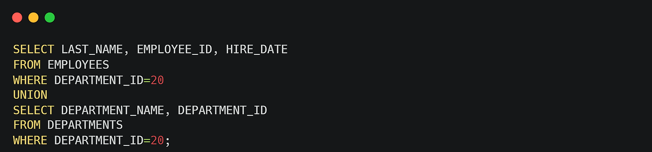 [해결 방법] ORA-01789: 질의 블록은 부정확한 수의 결과 열을 가지고 있습니다 :: 이모저모 개발 블로그