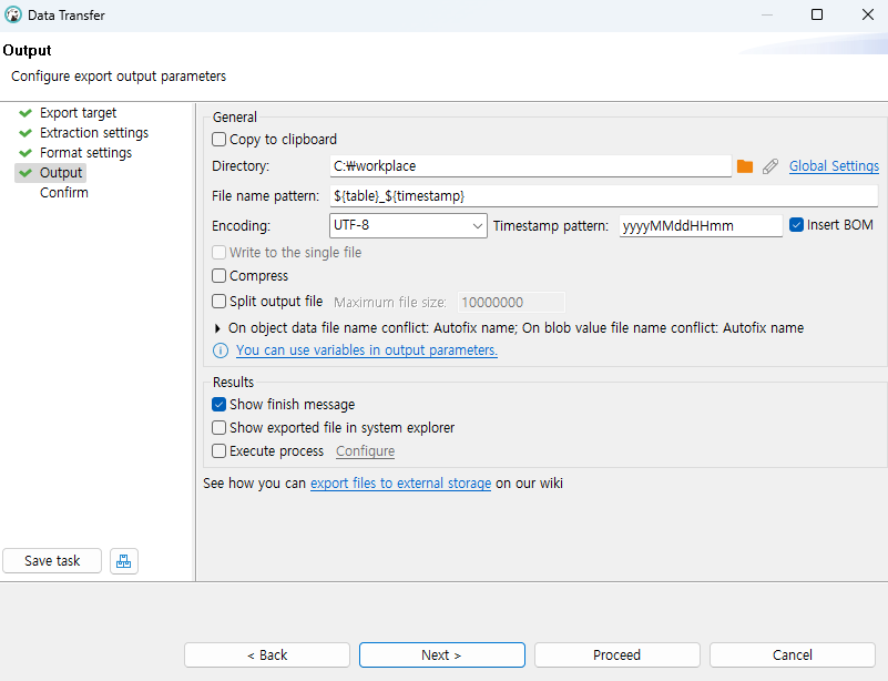 DBeaver CSV Export 한글깨짐