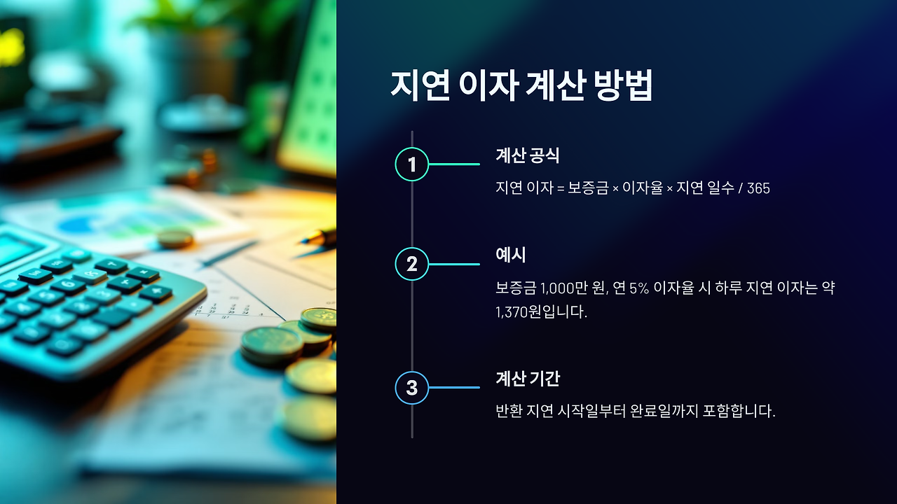 보증금 반환 지연 이자 계산법과 청구 방법