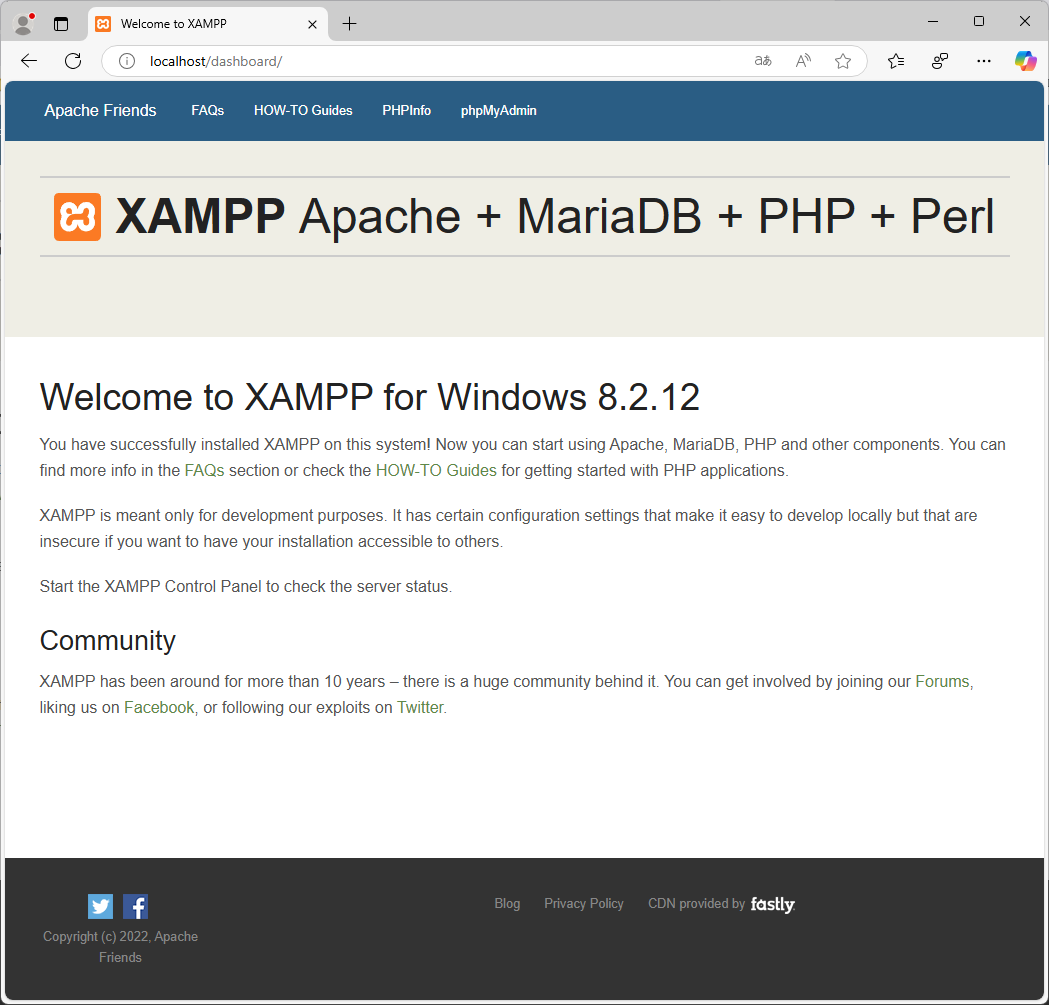 윈도우 XAMPP(Apache, MySql, PHP) 설치방법