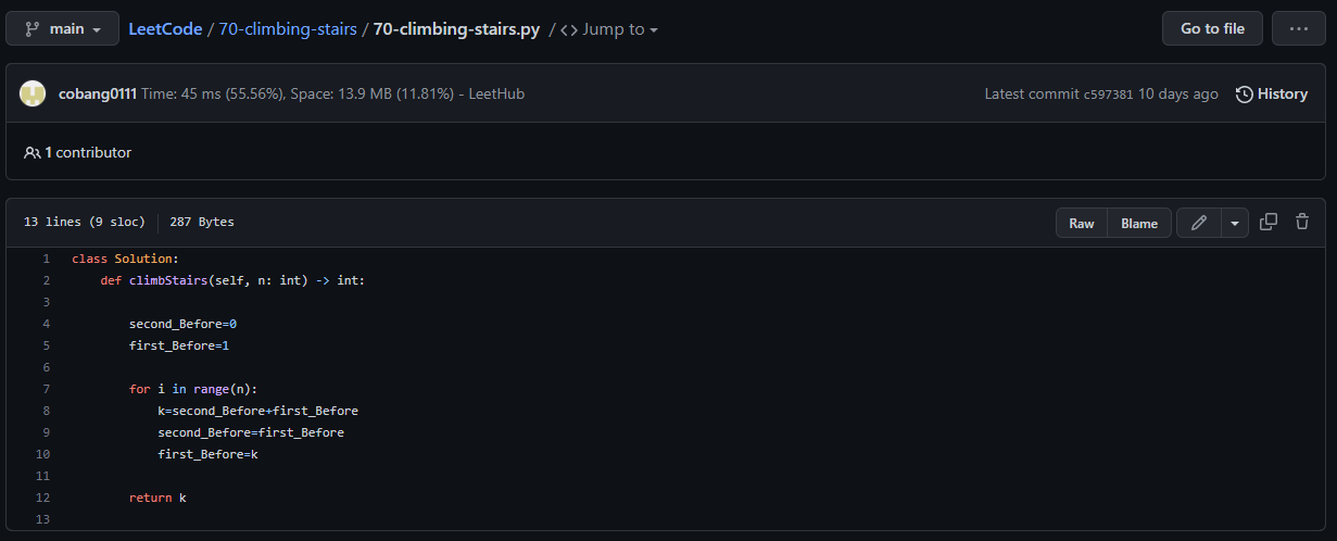 [LeetCode] 70. Climbing Stairs (Easy/Python)
