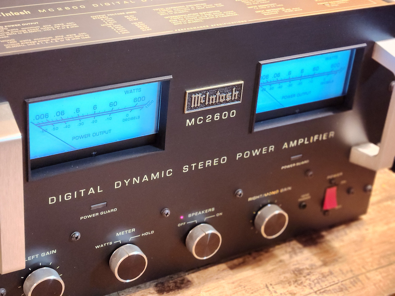 Mcintosh 맥킨토시 베스트셀러 Mc2600 파워엠프 입니다 극극상품 100v전용 토요주미차폐트렌스 3k포함 Stock Out