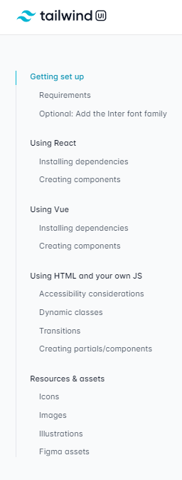 TailwindUI 중 requires JS :: AlpineJS 버전 사용법