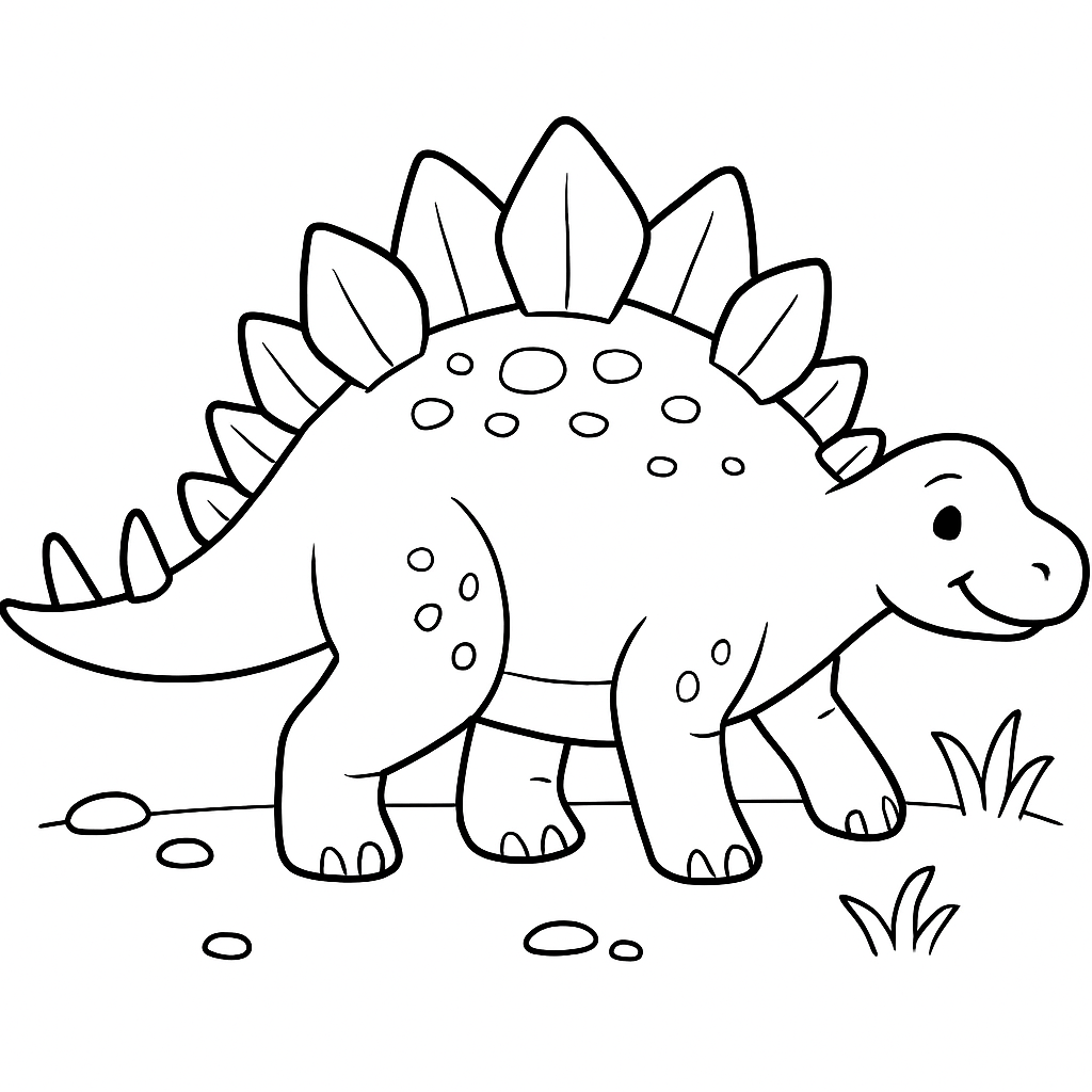 무료 도안 스테고사우루스stegosaurus 색칠하기 아이 두뇌발달에 좋은 공룡 색칠놀이