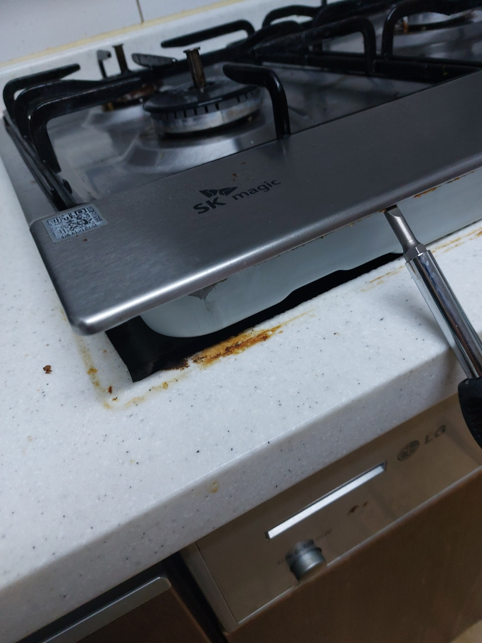 SK매직 GRA-B323KD 가스레인지 불 안나올 때 (건전지 교체 방법)