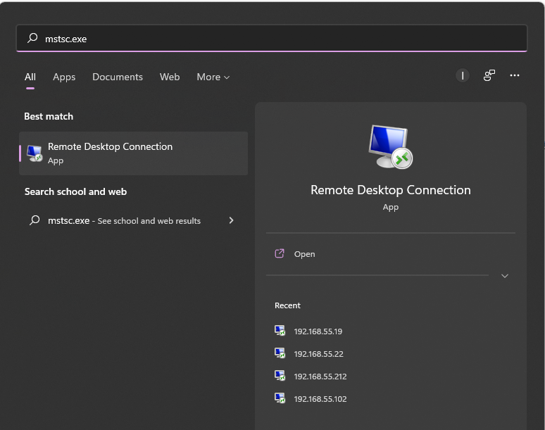 [Windows] 원격 데스크톱(mstsc) 구성하기 - 윈도우 10, 11, Server