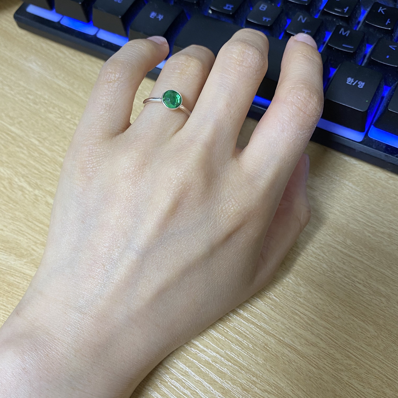 반지추천 '판도라(PANDORA)' 탄생석반지(191012NRG) + 원 러브실버 반지(190896CZ) 가격과 사이즈 후기 ...