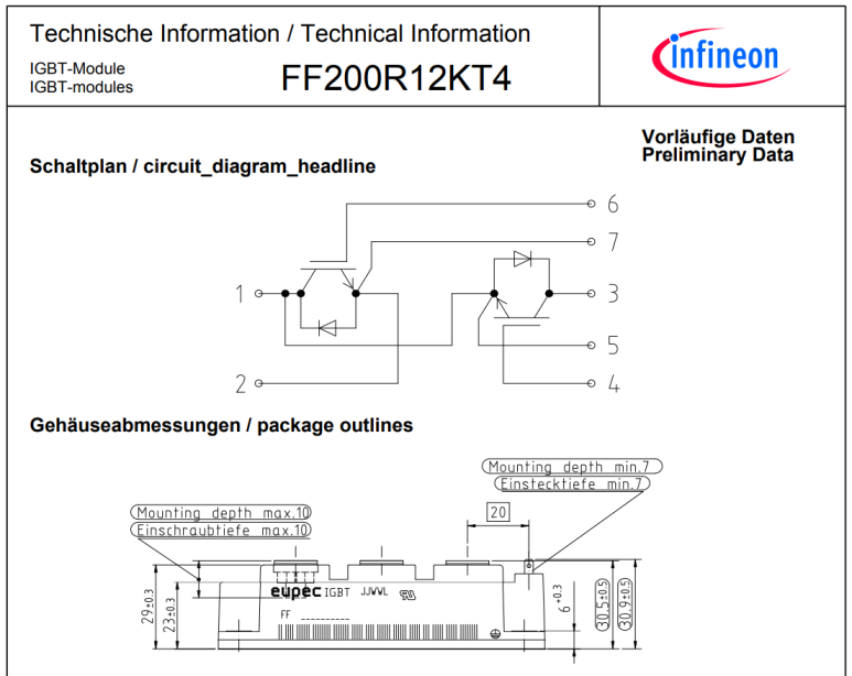 FF200R12KT4 인피니온 제품 판매