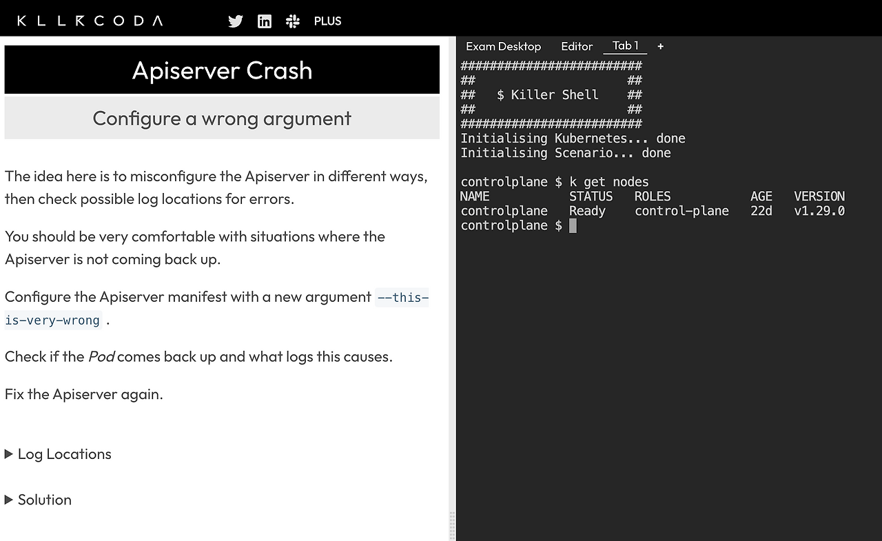 Killercoda (웹브라우저에서 쿠버네티스 실습하기)