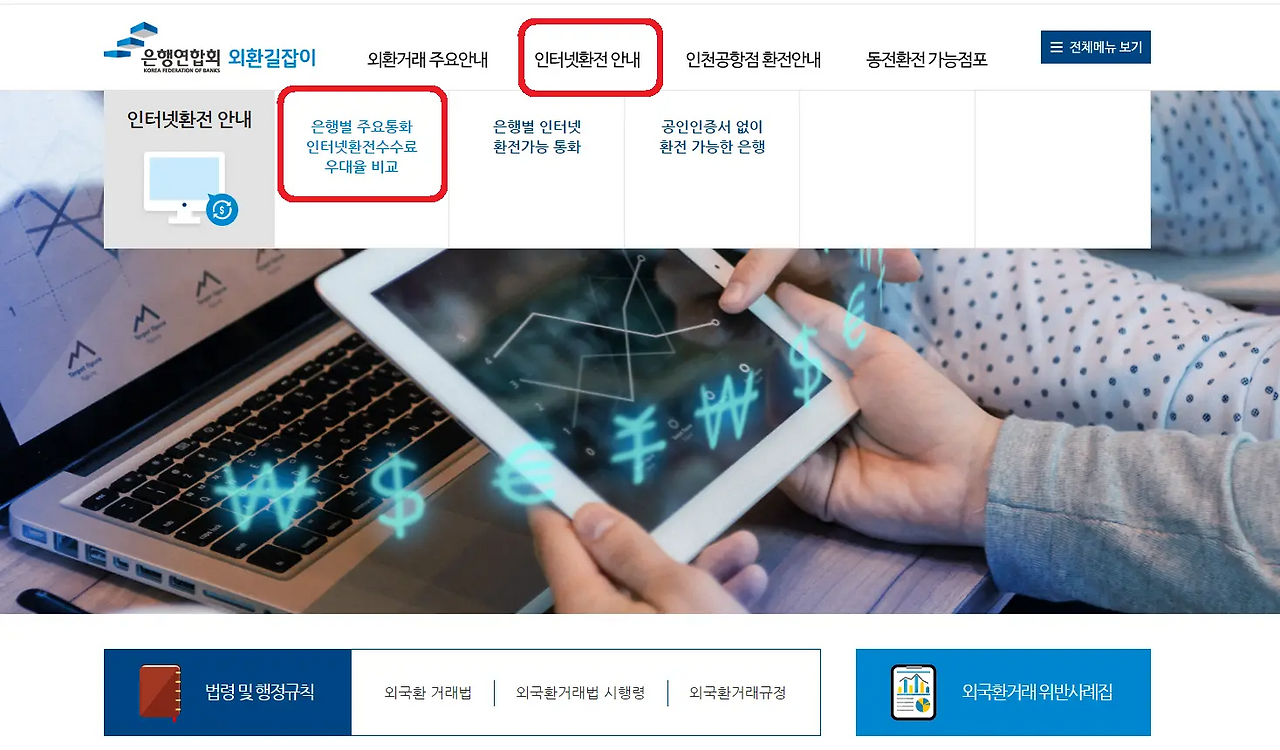 은행 환전 수수료 우대율 비교 최신 정보