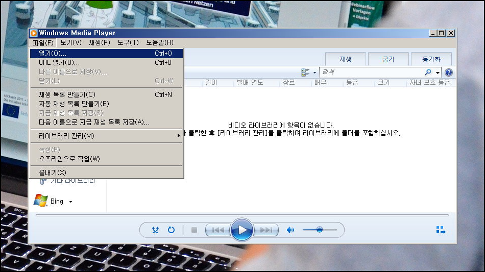 윈도우 미디어 플레이어 자막 문제 해결 자막이 안 보일 때