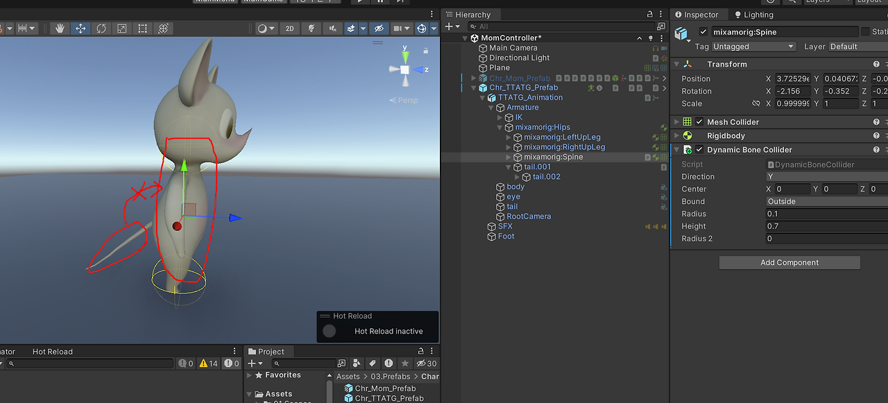 유니티 Dynamic Bone을 이용한 머리카락, 귀, 꼬리 등의 움직임을 추가하자!