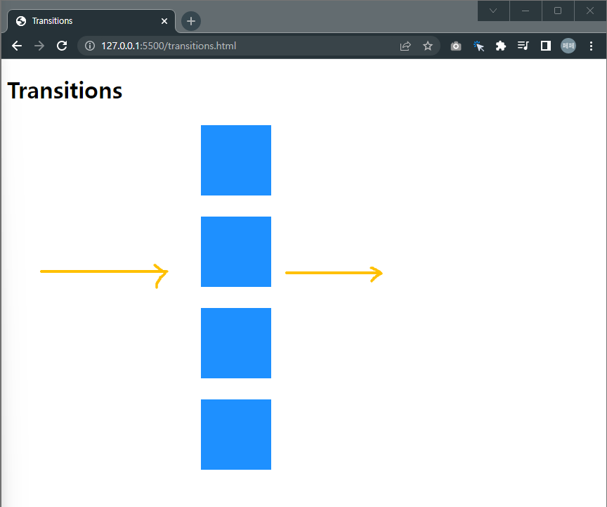 Interactive의 시작 Transition 속성 2 2 Timing Function