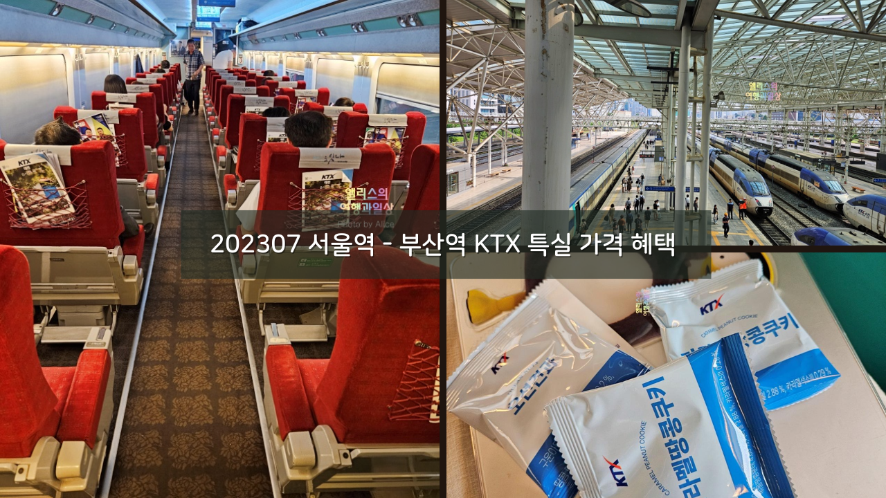 202307 서울역 부산역 Ktx 특실 가격 혜택 이용후기