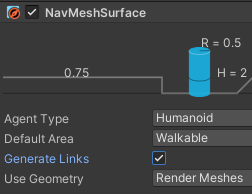 [Unity] NavMeshSurface mesh links 자동 빌드 변경사항