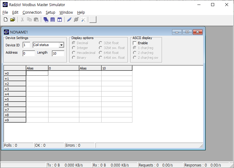 모드버스(Modbus) 응용 개발을 위한 준비 - 야라바