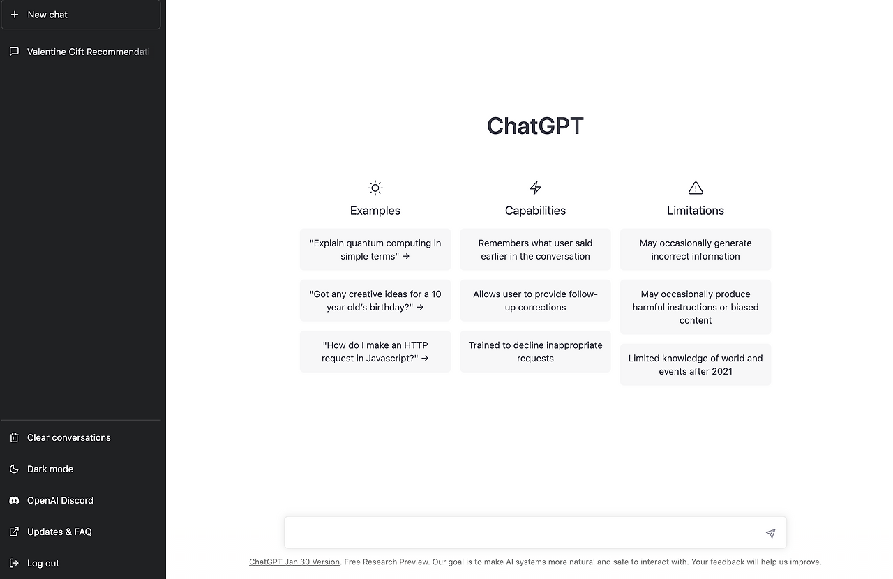 ChatGTP 사이트 사용해 보기