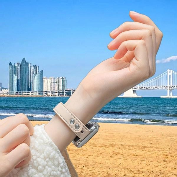 바하티 애플워치 슬림 가죽 스트랩 베이지 컬러의 장단점과 실제 사용 후기