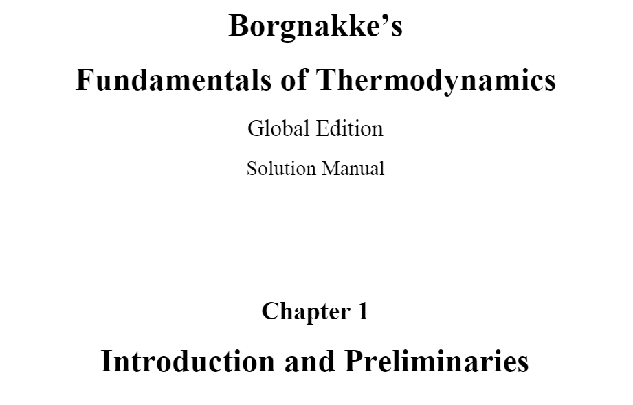 Borgnakke Sonntag 센겔 열역학 9판 솔루션 및 원서 pdf