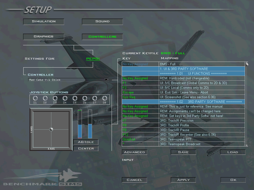 Falcon 4.0 BMS - 설정