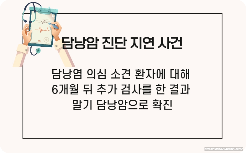 용종 총담관 확장 등 담낭암 의심 환자 진단 지연 안기자 의료판례