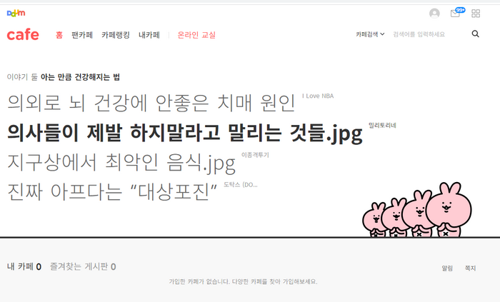 다음카페 바로가기(cafe.daum.net)