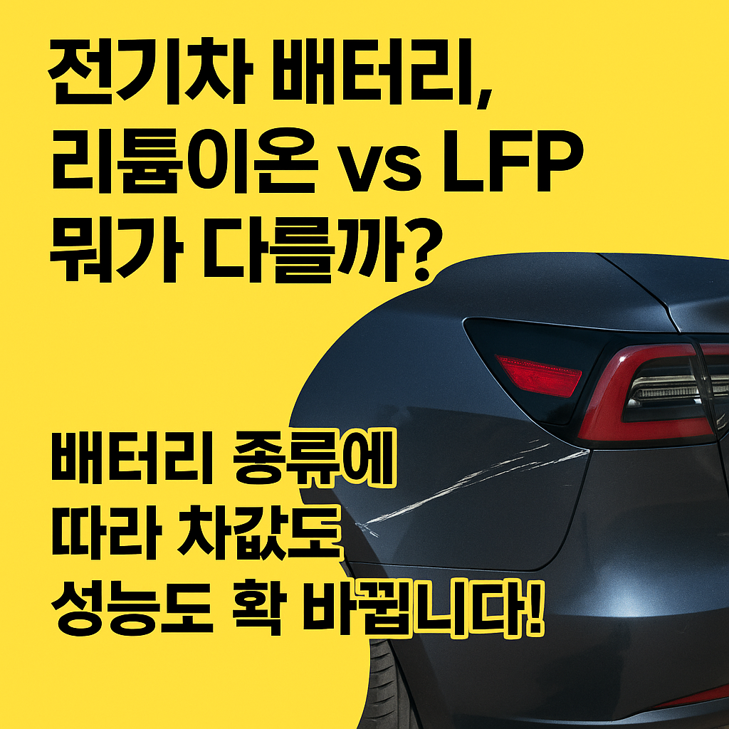 전기차 배터리 종류와 성능 총정리｜리튬이온·lfp·전고체까지 비교 완벽 가이드