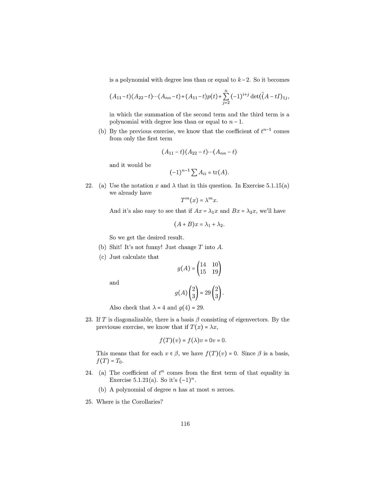 Solutions to Linear Algebra, Stephen H. Friedberg, Fourth Edition ...