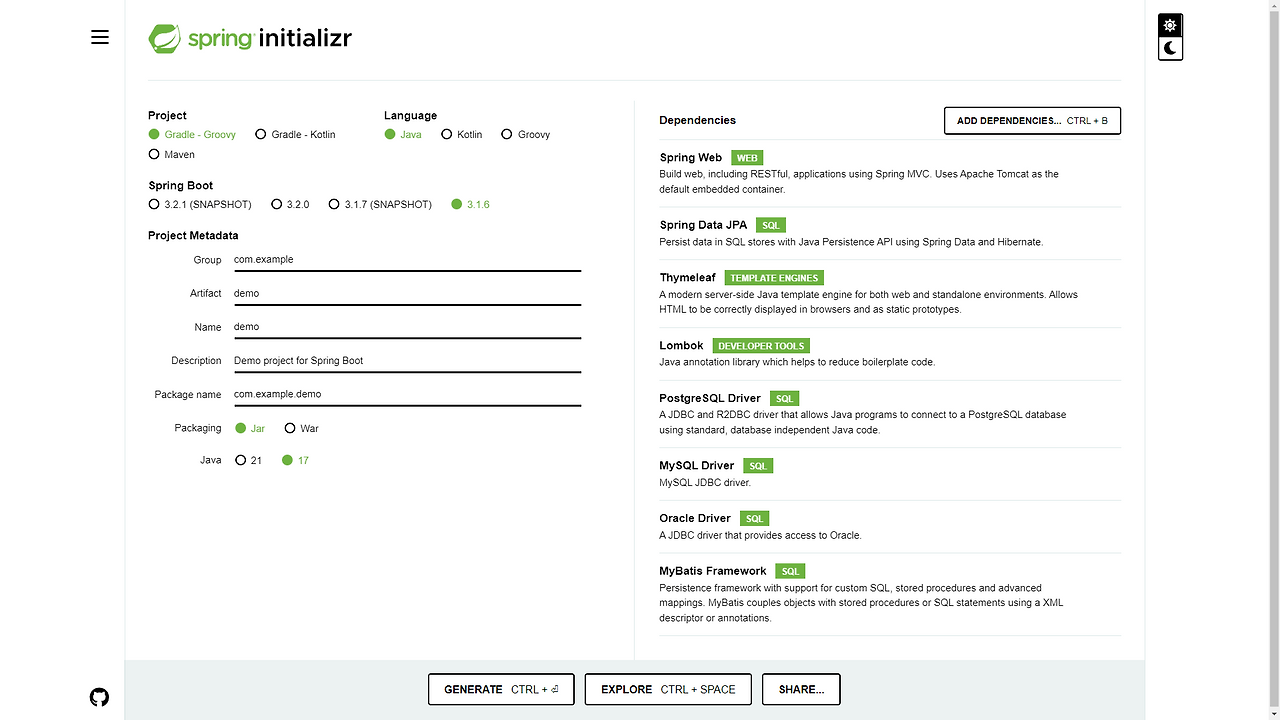 [Spring Boot] Spring Initializr에서 Spring Boot 프로젝트 생성 방법 :: KKE