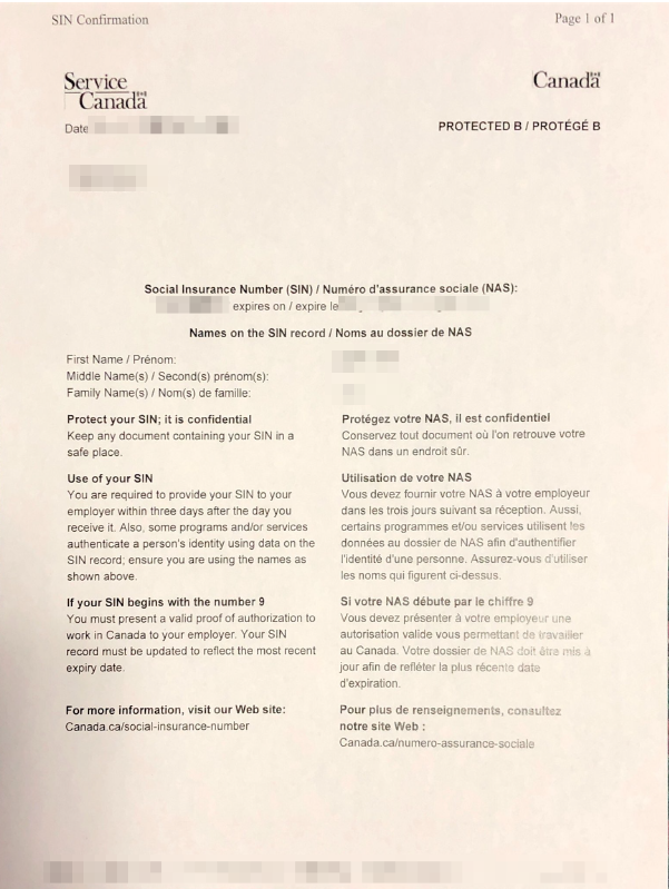 캐나다에 오면 바로 해야할 일 - SIN (Social Insurance Number) 만들기