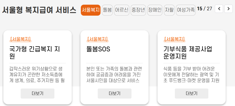 서울 복지포털 인터넷 홈페이지 (https://wis.seoul.go.kr)