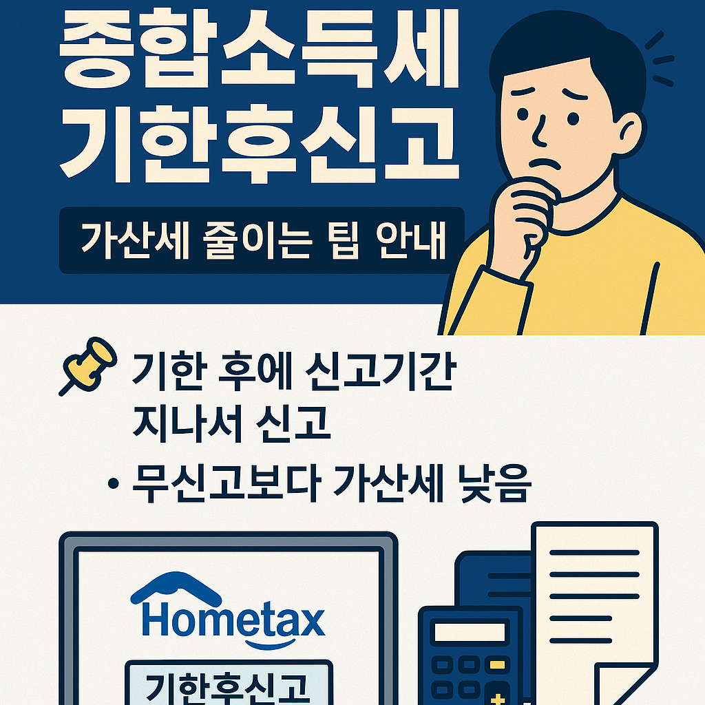종합소득세 기한후신고 홈택스로 하는 법 가산세 줄이는 팁 포함