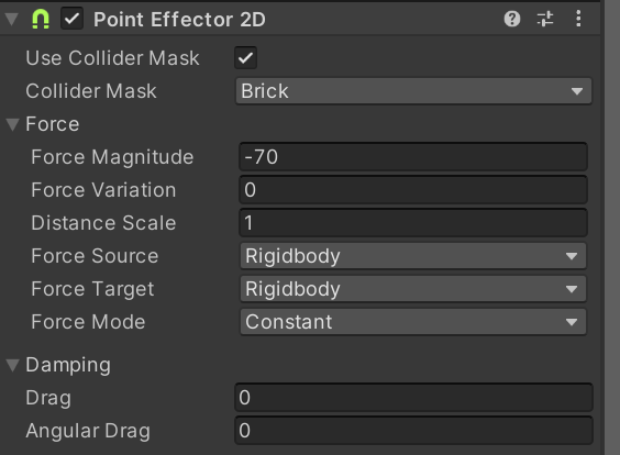 Unity Effector 2D 정리글 (Point Effector 2D)