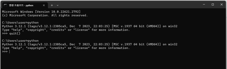 인터프리터 호출하기 Invoking the Interpreter