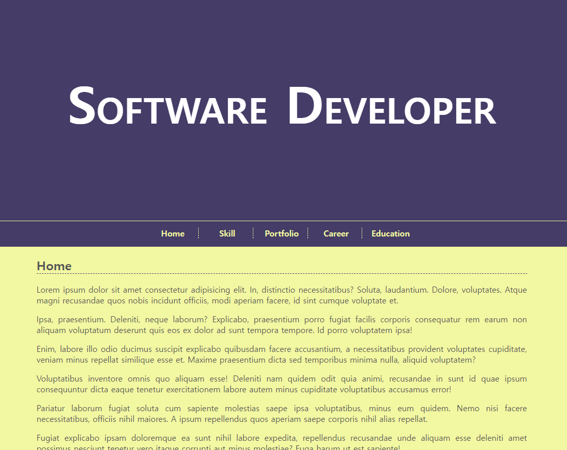 JQuery STEP 8 - 포트폴리오 기초 — Developer Story House