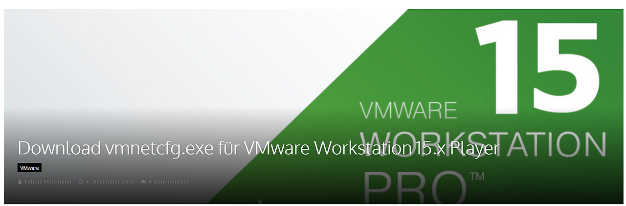 VMware(Workstation Player) 가상 네트워크 편집기 vmnetcfg