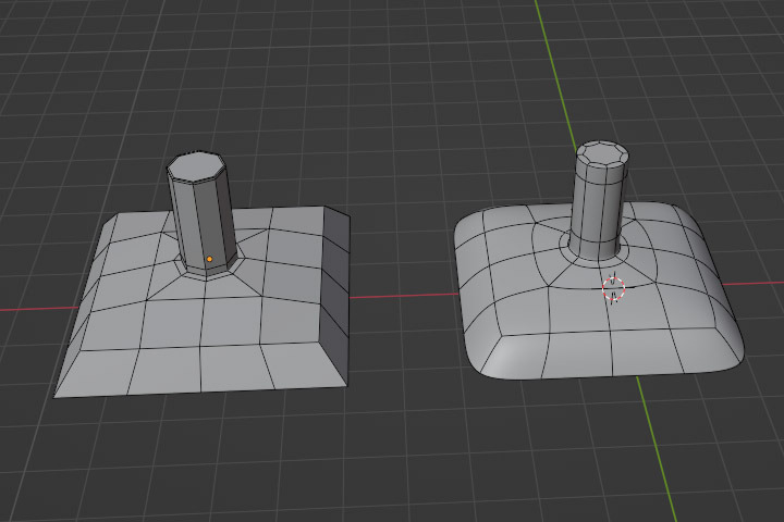 [blender modeling] 01. subdivide modifier 사용하기 (3)