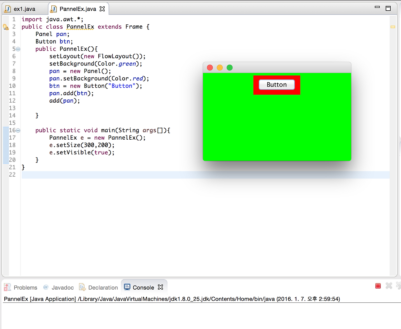 JAVA Container & Layout