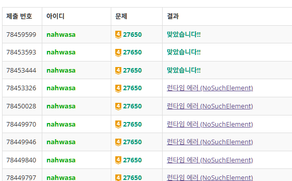 [자바] 백준 27650 - 마법박스 (java) - Nahwasa