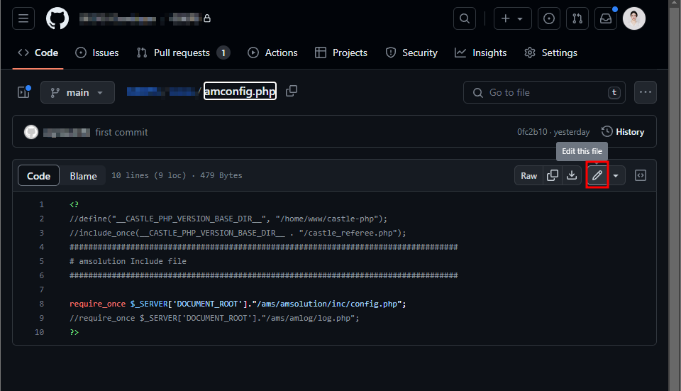 The requested URL returned error: 403, push에러
