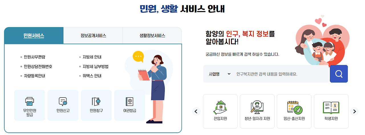 함양군청 홈페이지 (www.hygn.go.kr/)