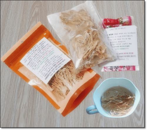 팽이버섯차 효능 및 영양성분 팽이버섯물 만들기