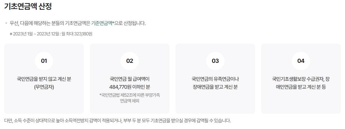 기초노령연금 신청 및 수급자격 연금 계산 알아보기