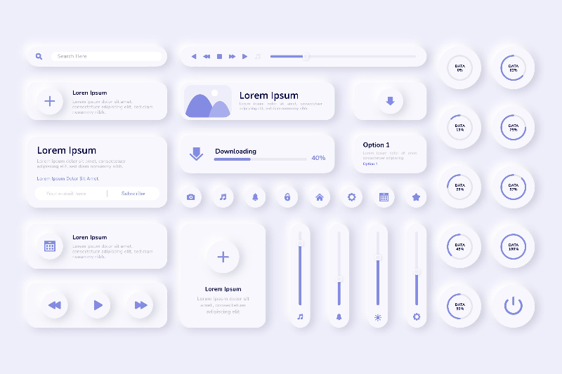 디자인 트렌드 Ui의 정석 뉴모피즘 디자인 정원