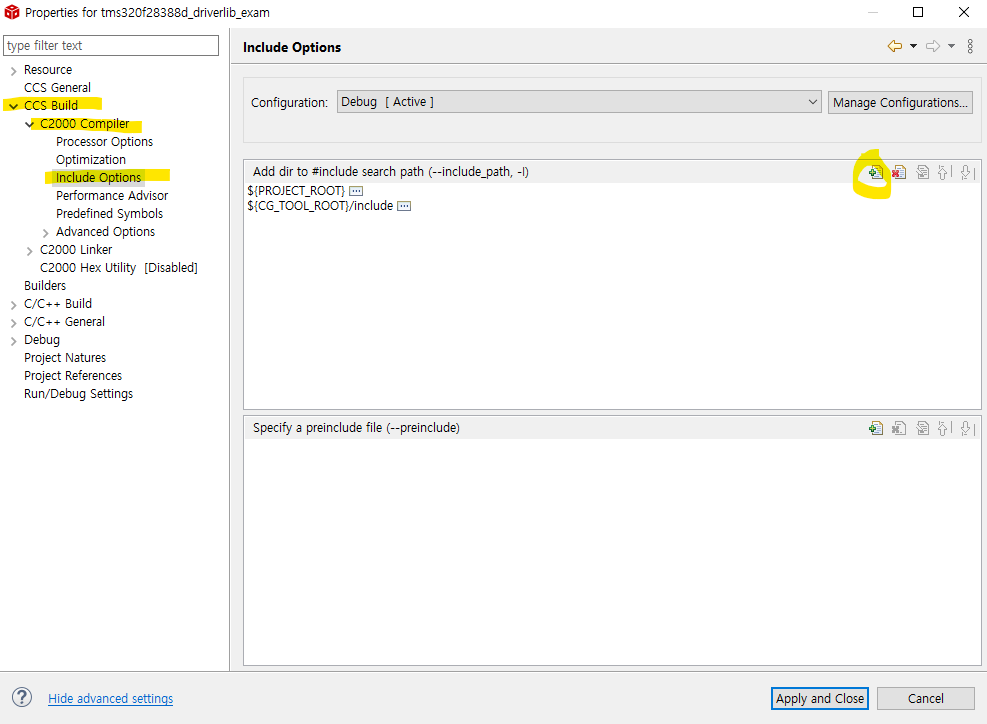 CCS, Code Composer Studio ] 재사용 용이한 Portable Project 만들기 (device_support 와 driverlib 모두 사용)