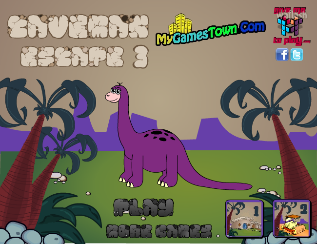 케이브맨 이스케이프 3 (Caveman Escape 3) - 플래시게임 | 와플래시 게임 아카이브